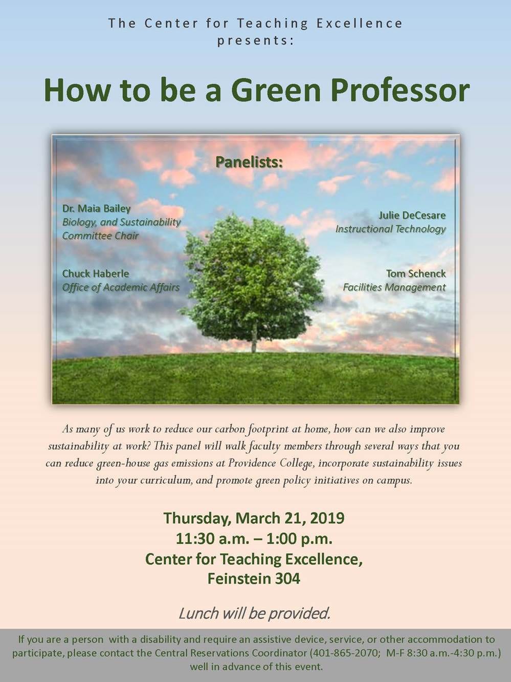 Academic Initiatives – Sustainability at Providence College